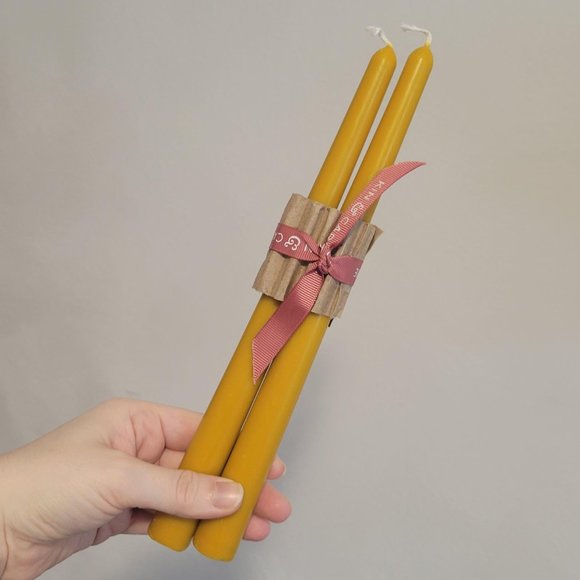 Kin & Care | Accents | Nwt Taper Candles Mustard Set Of 2 | Poshmark